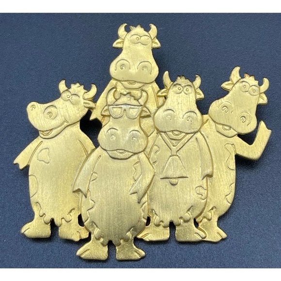 JJ Jonette | Jewelry | Vintage Jj Jonette 988 Gathering Happy Cows ...